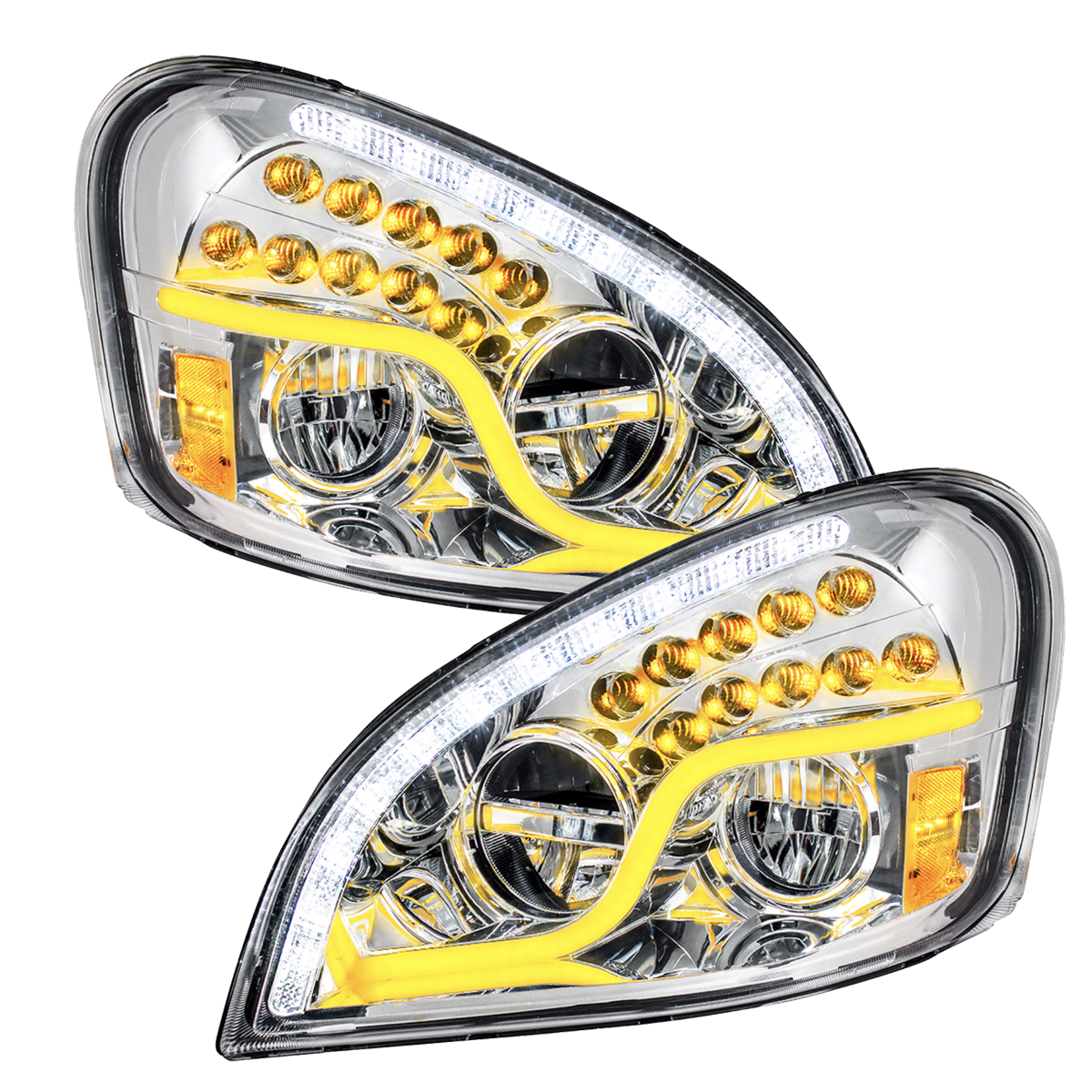 Freightliner Cascadia (2008-2017) - LED Headlight With DRL & LED Turn ...