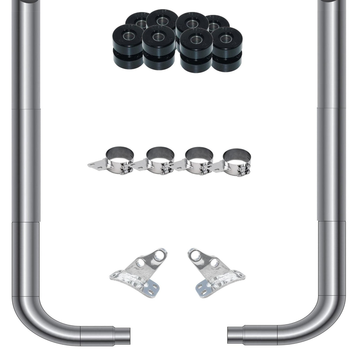 Freightliner 6 Inch Turn Out Exhaust Kit w/90 Degree Short Elbows – HD ...