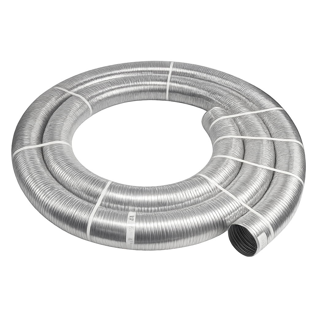 4 Or 5 Inch ID Flex Tubing - 304 Stainless Steel - 10 or 25 Foot Rolls ...
