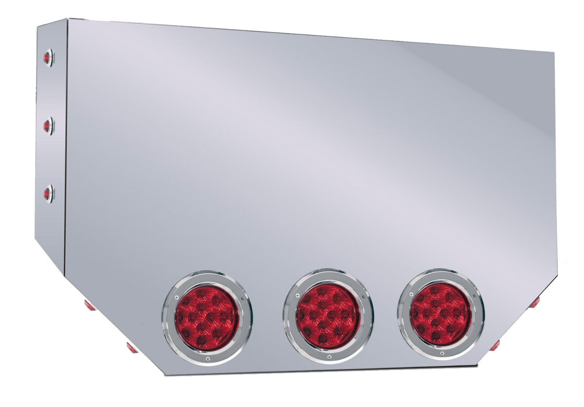 Rear Center Light Panel With Three 4 Inch Round and Ten 3/4 Inch LED L ...